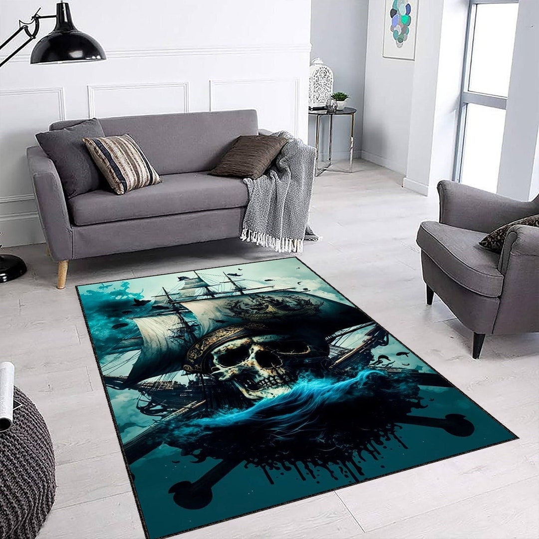 Pirate Decor Rug, Pirate Ship Rug, Fantastic Rug, Pirate Rug, Pirate ...