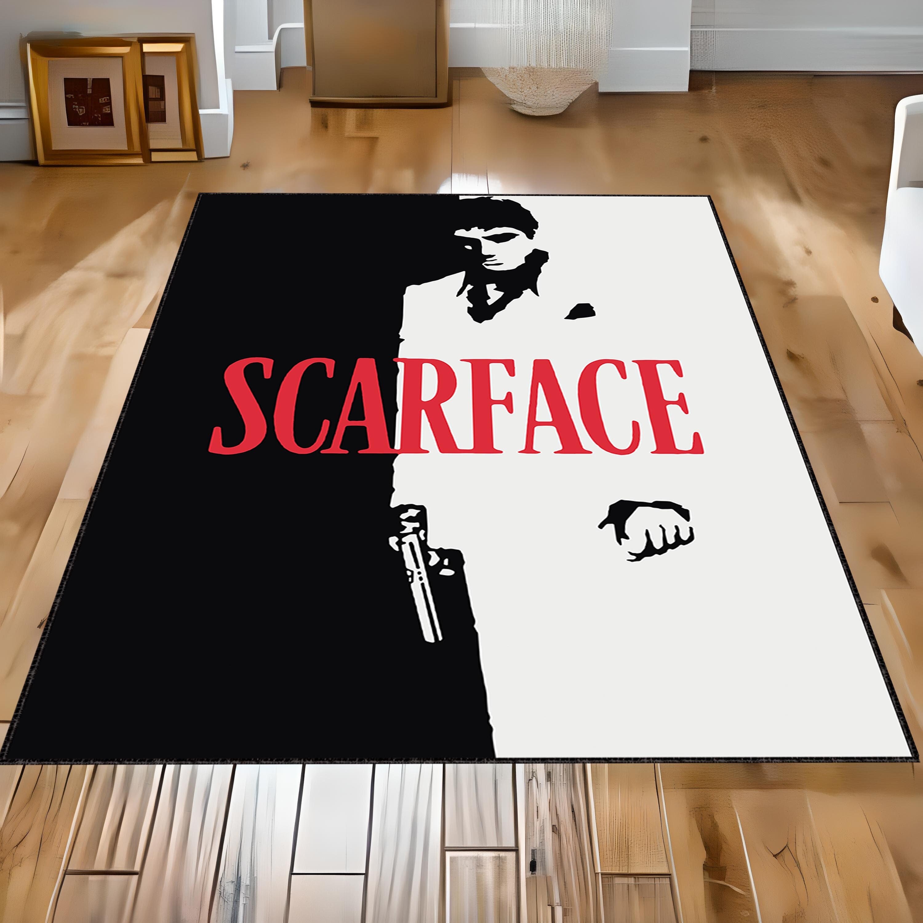 Scarface Rug, Scarface Gift, for Living Room Rug, Fan Rug, Area Rug ...