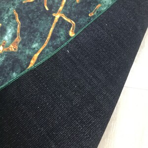 Emerald Marble Rug Emerald Green Decor Rug, Gold Color Rug, Marble ...