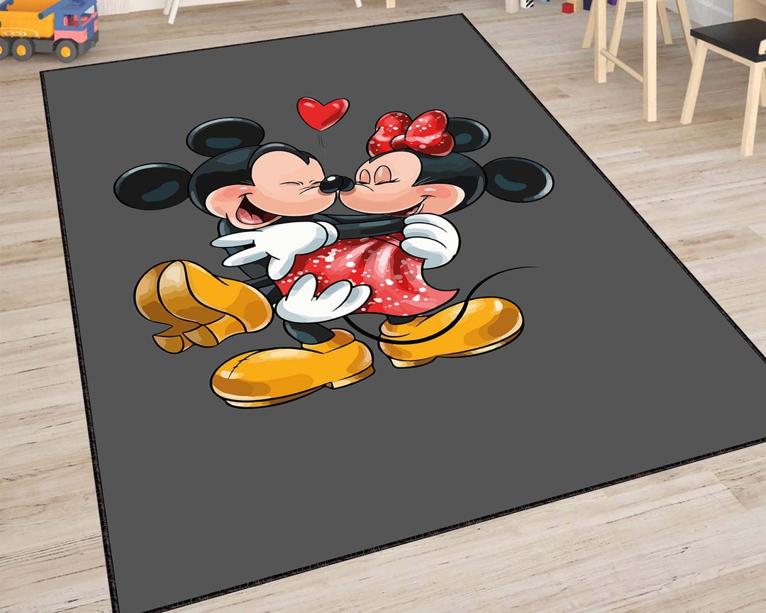 Mickey and Minnie Mouse Rug: Kids Room Decor - Etsy