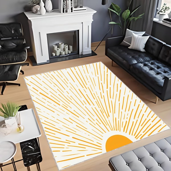 Yellow Rug - Etsy UK