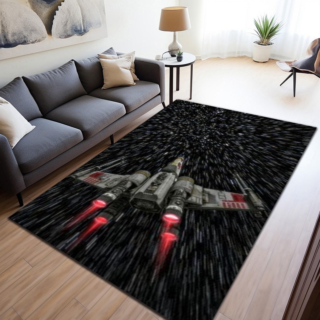 Starwars Rug, Star Wars Rug, Space Rug,millenium Falcon Rug, Space Ship ...