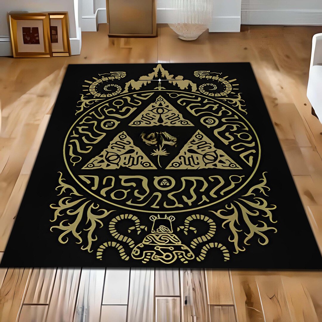 Zelda Rug, Arcade Zelda Art Rug, Legend of Zelda Game Symbol, Cool ...