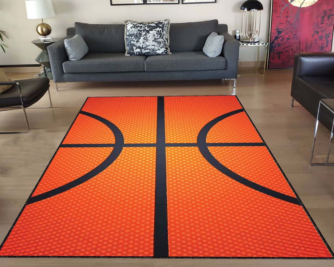 Basketball Court Rug, Basketball Rug, Kids Room Rug, Game Room Rug ...