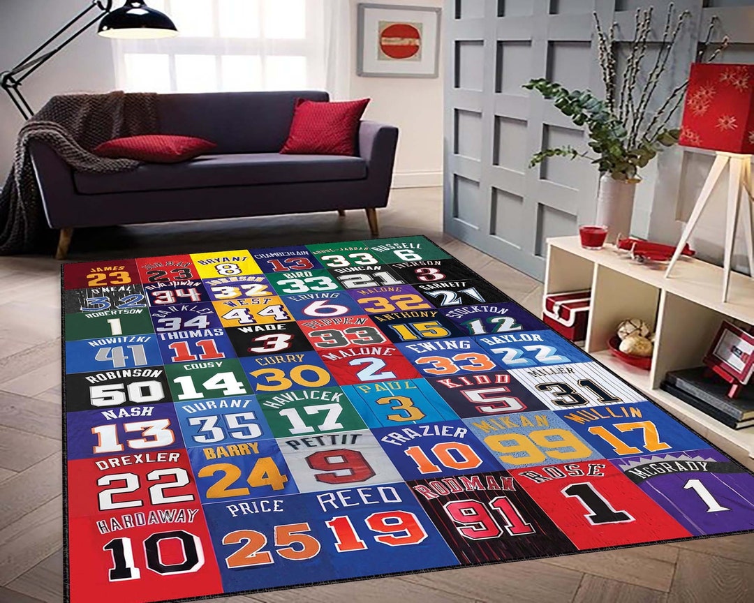 Amazing Team Rug, Legend Basketball Team Rug, Basketball Jerseys Rug ...