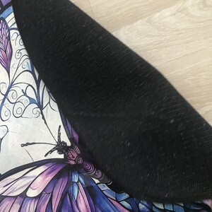 Purple Rug, Butterfly Rug, Unique Gift Rug, Round Butterfly Rug, Circle ...