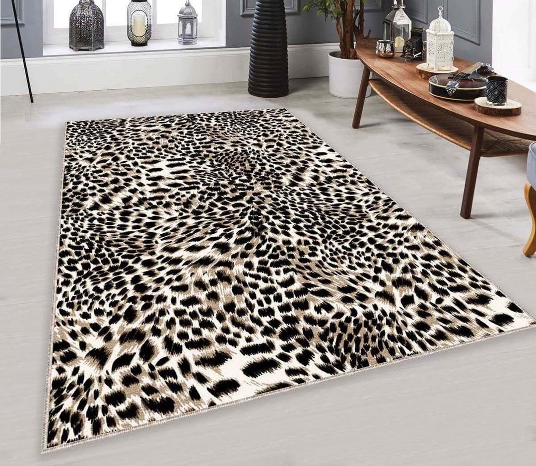 Leopard Print Rug, Custom Rug, Leopard Design Rug, Leopard Pattern Rug ...