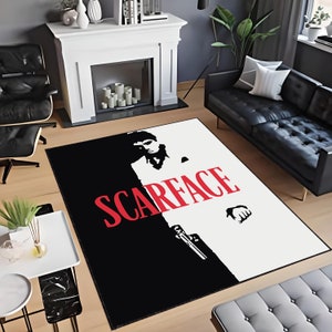 Scarface Rug, Scarface Gift, for Living Room Rug, Fan Rug, Area Rug ...