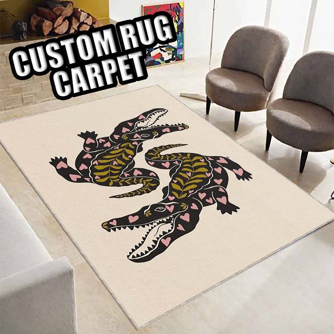 Animal Design Rug, Crocodile Pattern Rug, Nursery Decor Rug, Floor Rug ...
