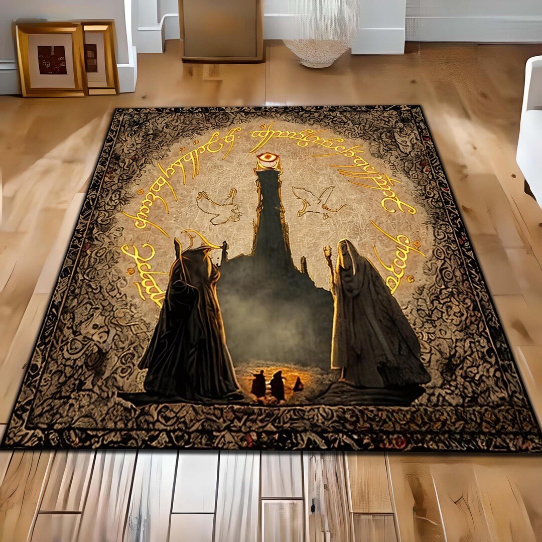 Amazing LOTR Rug, Lord of the Rings Rug, Gandalf Vs Sauron Rug, Gandalf ...