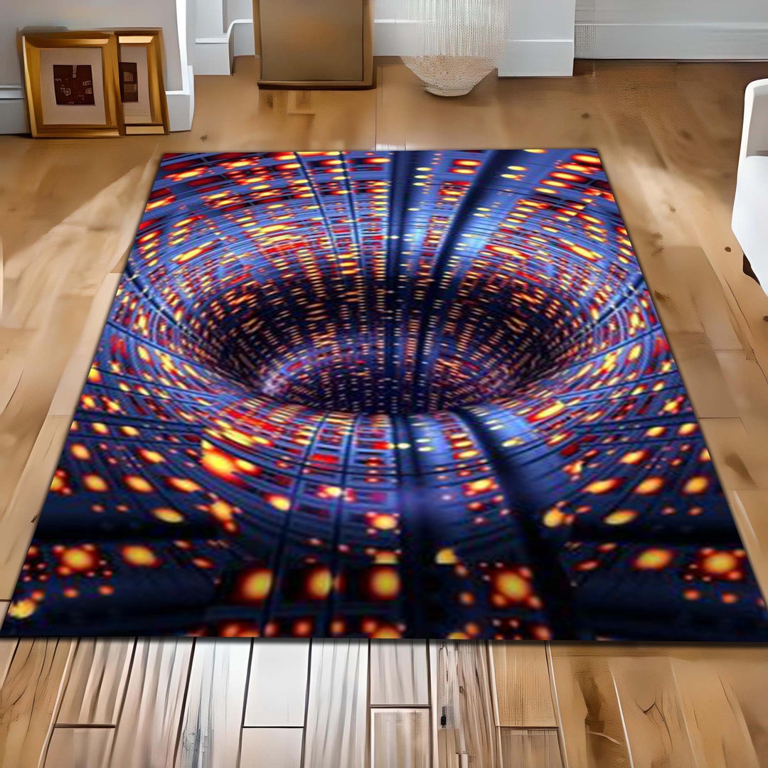 Vortex Rug, 3D Vortex Rug, Illusion Rug, Optical Illusion, Colorful ...