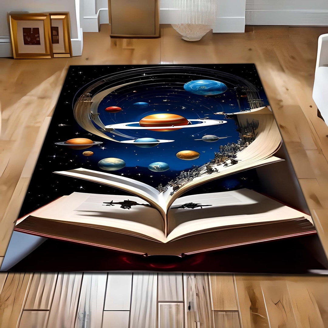 Solar System Rug, Saturn Decor Rug, Planet Rug, Nursery Rug, System of ...