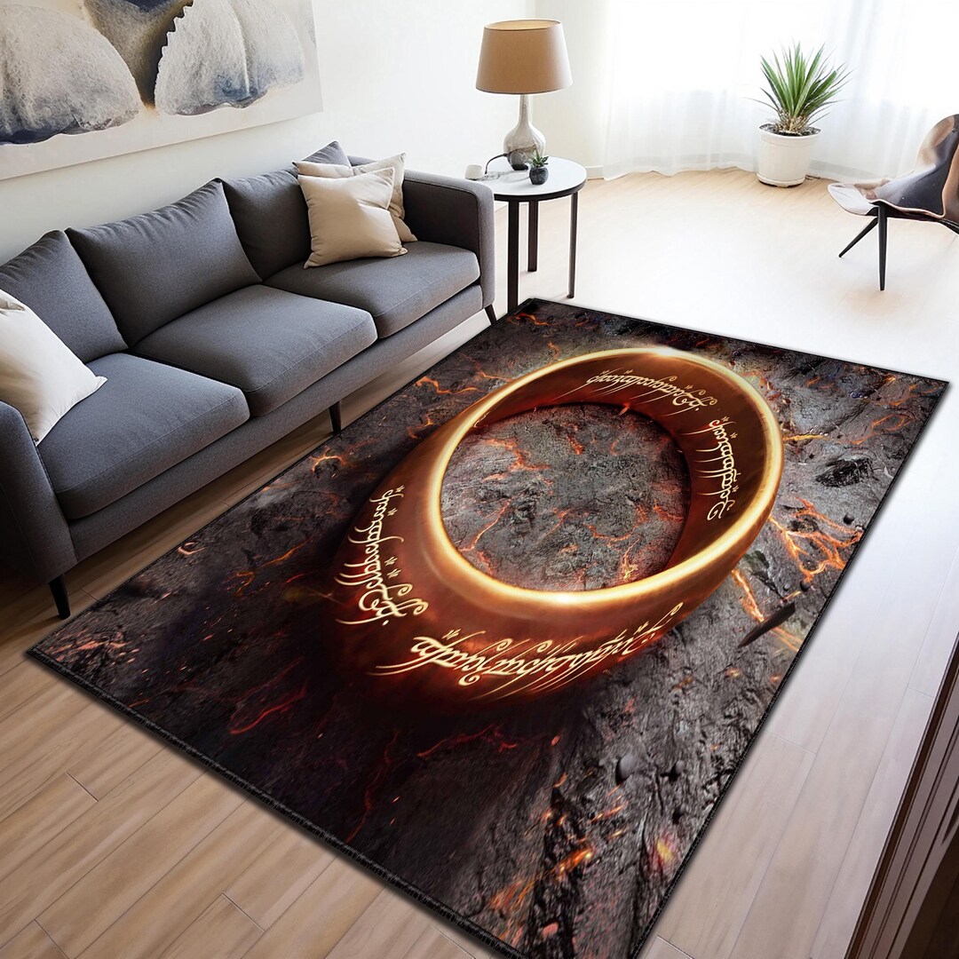 Lord of the Ring Rug, Amazing Decor Rug, Lord of the Rings Trilogy Art ...