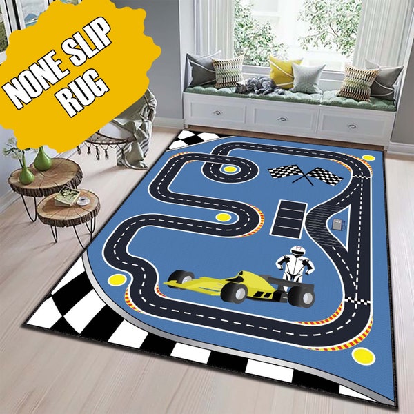 Race Track Rug - Etsy