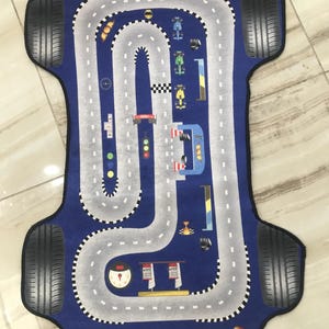 Car Racing Track Rug: Tire Shape Play Mat for Kids - Etsy