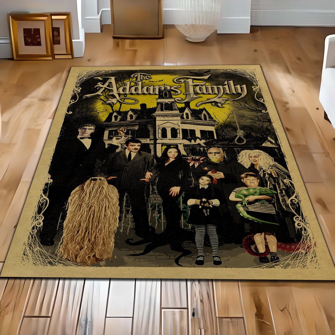 Gothic Addams Family Character Rug, Gothic Rug, Addams Family Rug ...
