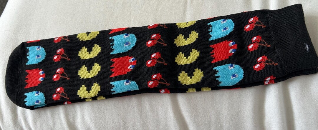 Retro Pac Man Socks. Great for Gamers and Pac Man Fans. Adult Size ...