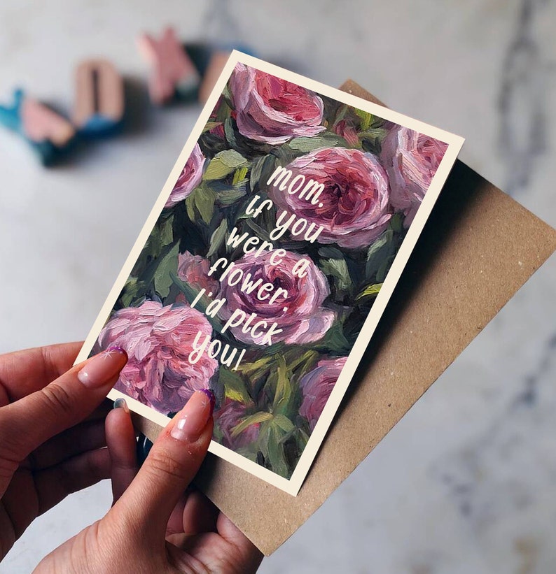 Mother's Day Card, Printable Gift Card, Card for Mom, Flower Gift Card ...