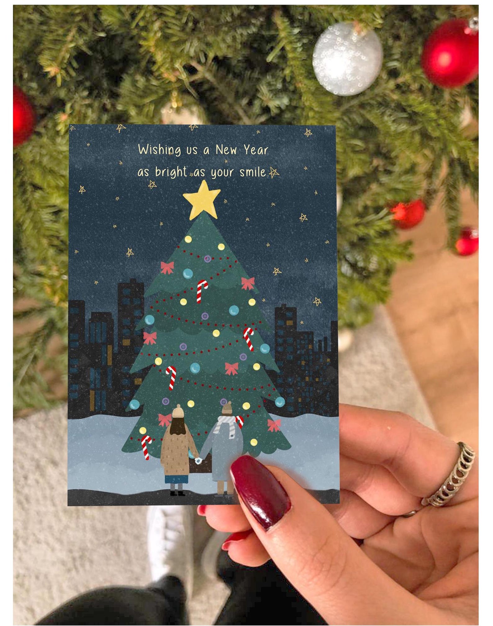 Christmas Card, Romantic Christmas Card, Printable Christmas Card ...