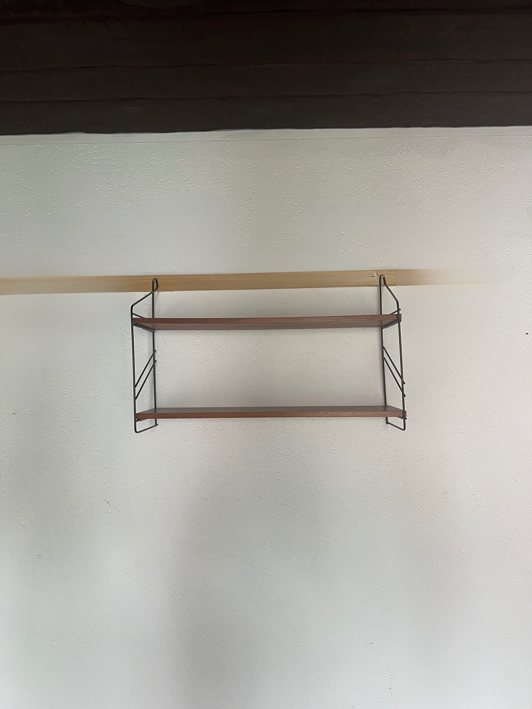 Small Mid-century String Shelf With Two Shelves. Original 1960s String ...