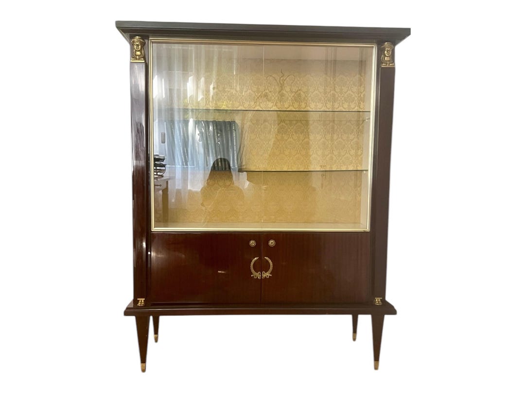 Vintage Display Cabinet in French Empire Style. Art Déco Display ...