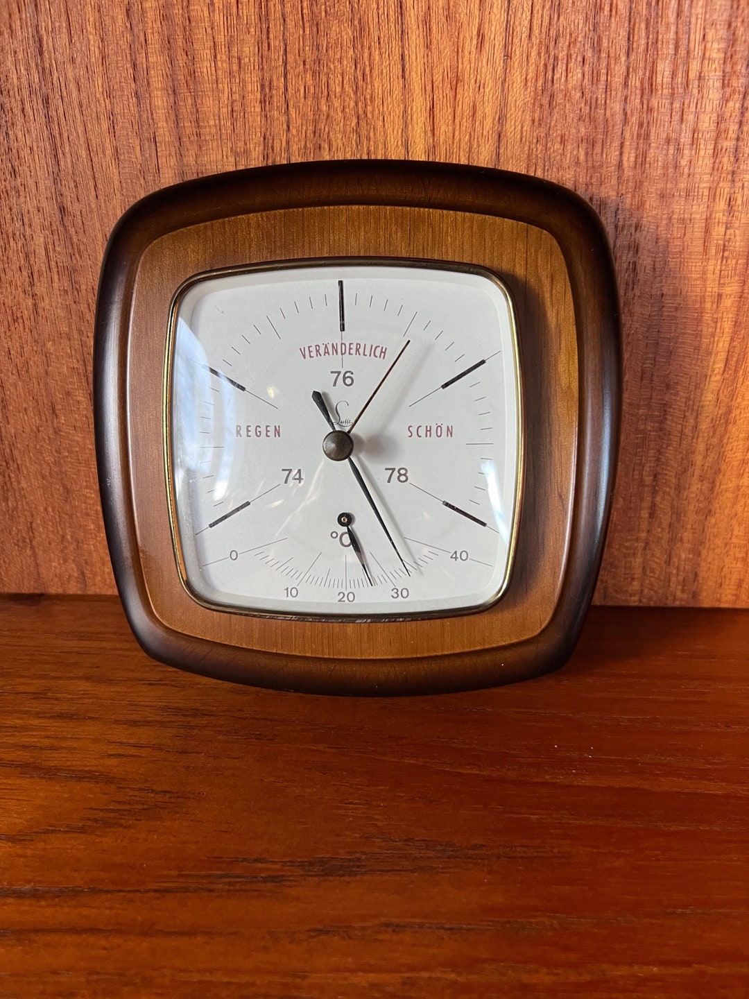 Lufft Vintage Weather Station With Thermometer and Barometer. Made in ...