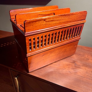 Vintage! Mid-century Magazine Rack From the 1950s. Handcrafted From Oak ...
