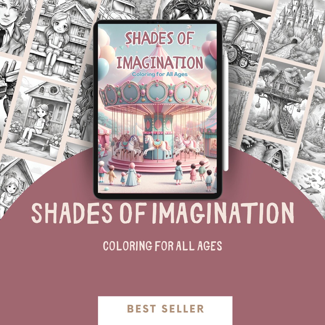 Shades of Imagination: Digital Coloring Book I Eco-friendly I Instant ...