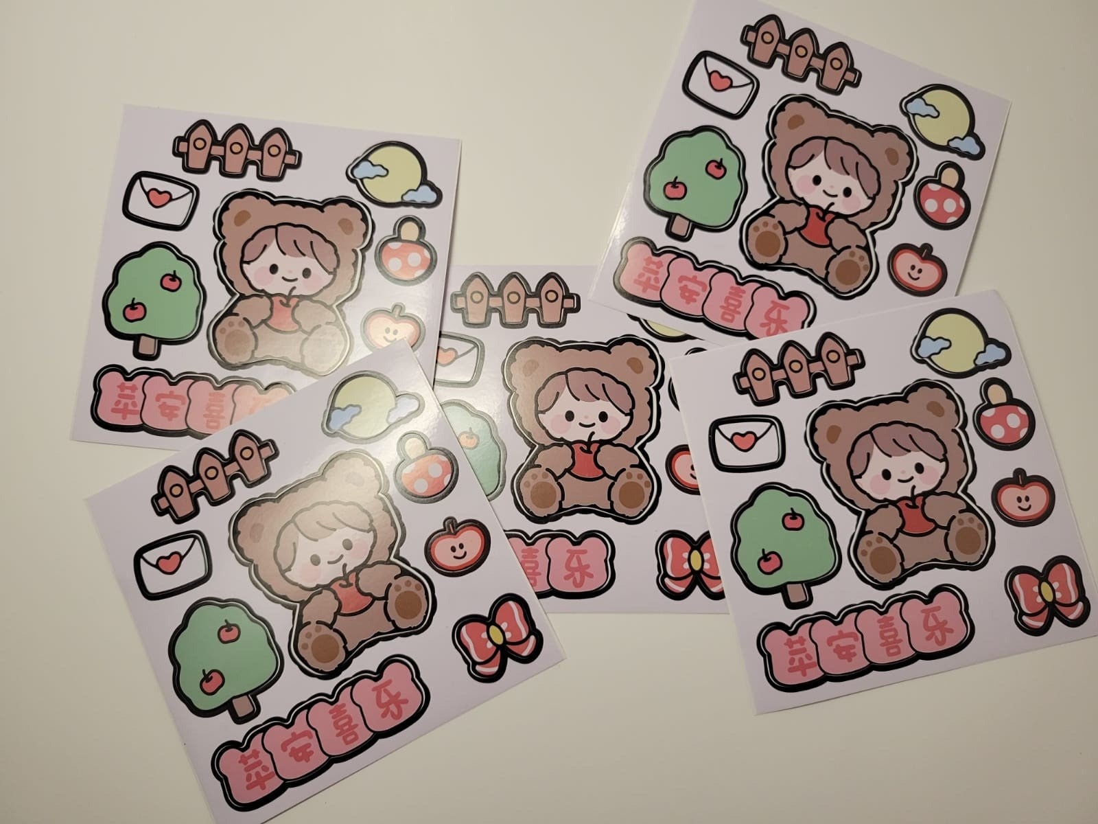 Cute Square Cartoon Sticker Sheets - Etsy