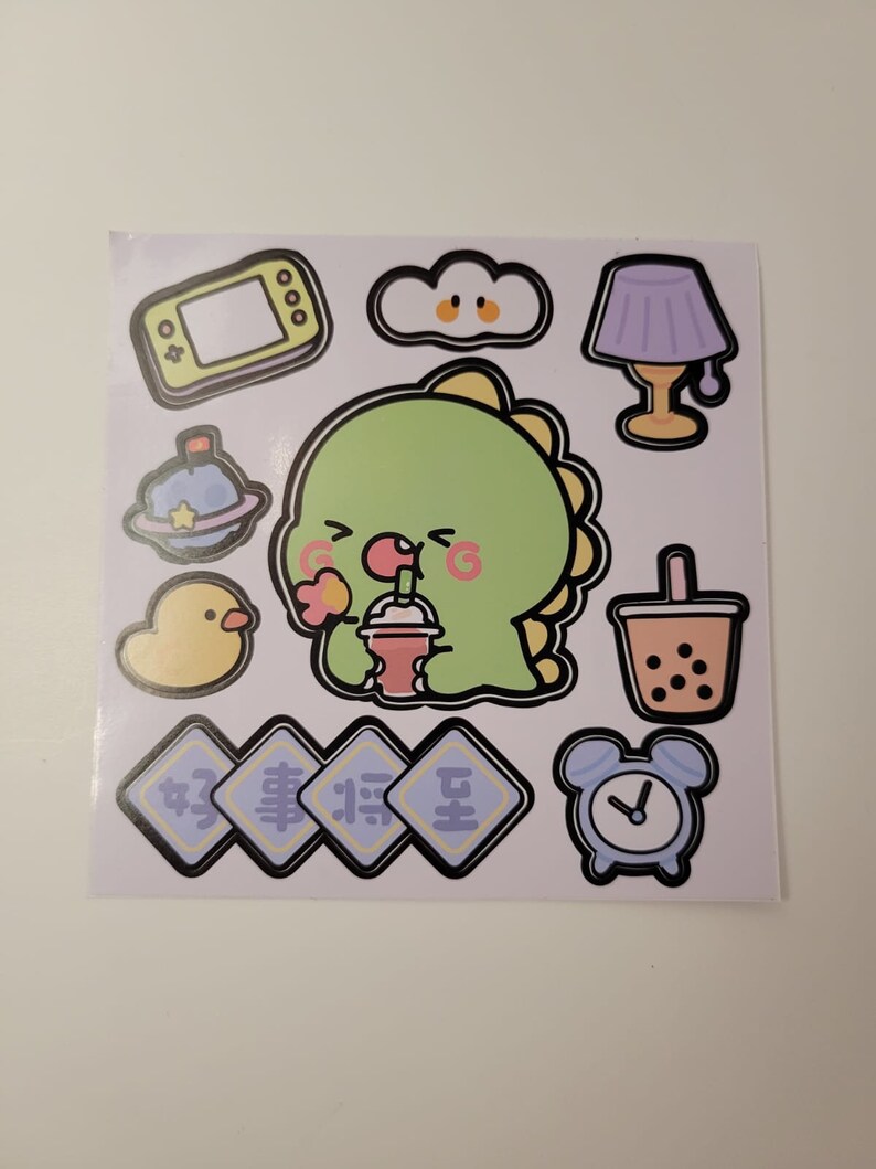 Cute Square Cartoon Sticker Sheets - Etsy