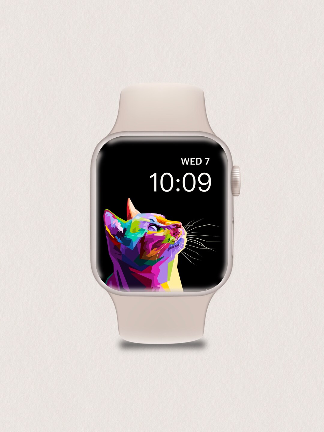 Cat Apple Watch Wallpaper, Popart Cute Cat Design, Colorful Apple Watch ...