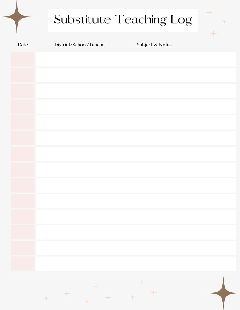 Substitute Teaching Tips Tools Substitute Teacher Tools Printables for ...