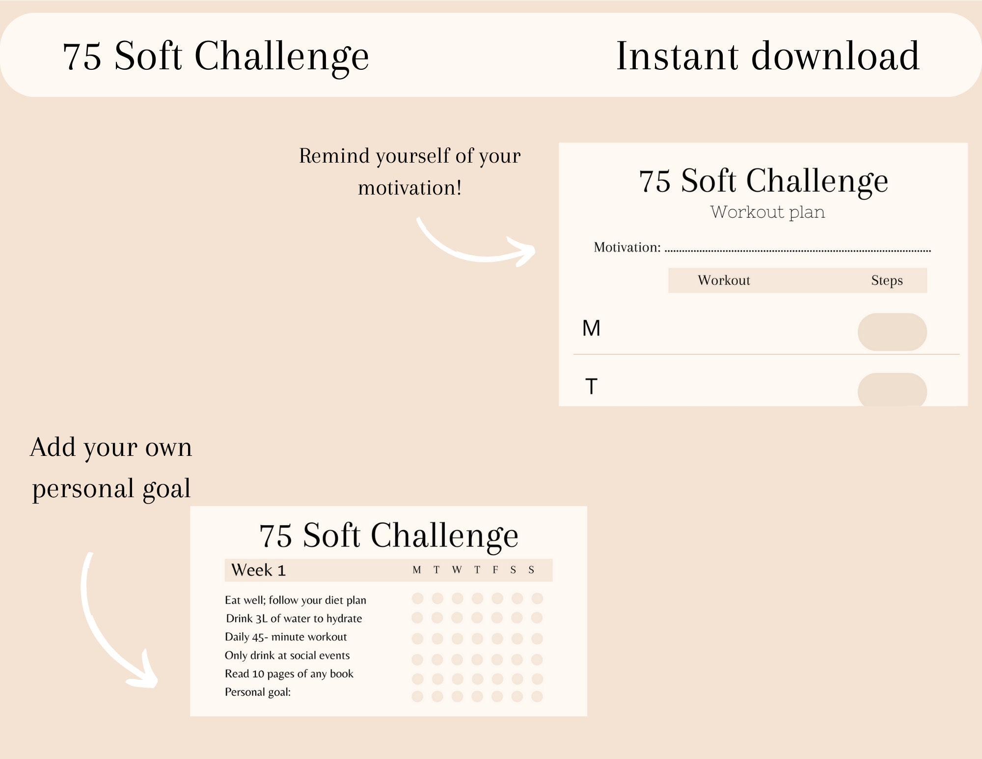 75 Soft Challenge, 75 Soft Challenge Printable, 75 Soft Challenge ...