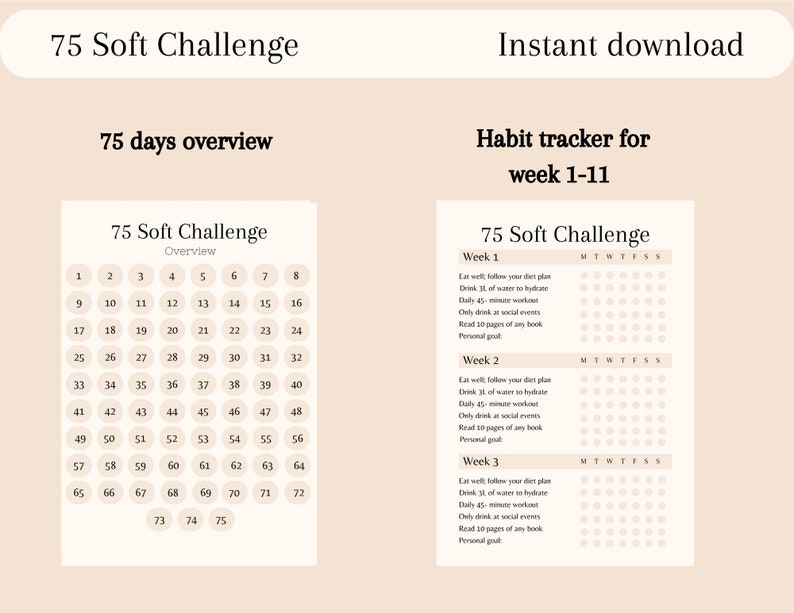 75 Soft Challenge, 75 Soft Challenge Printable, 75 Soft Challenge ...