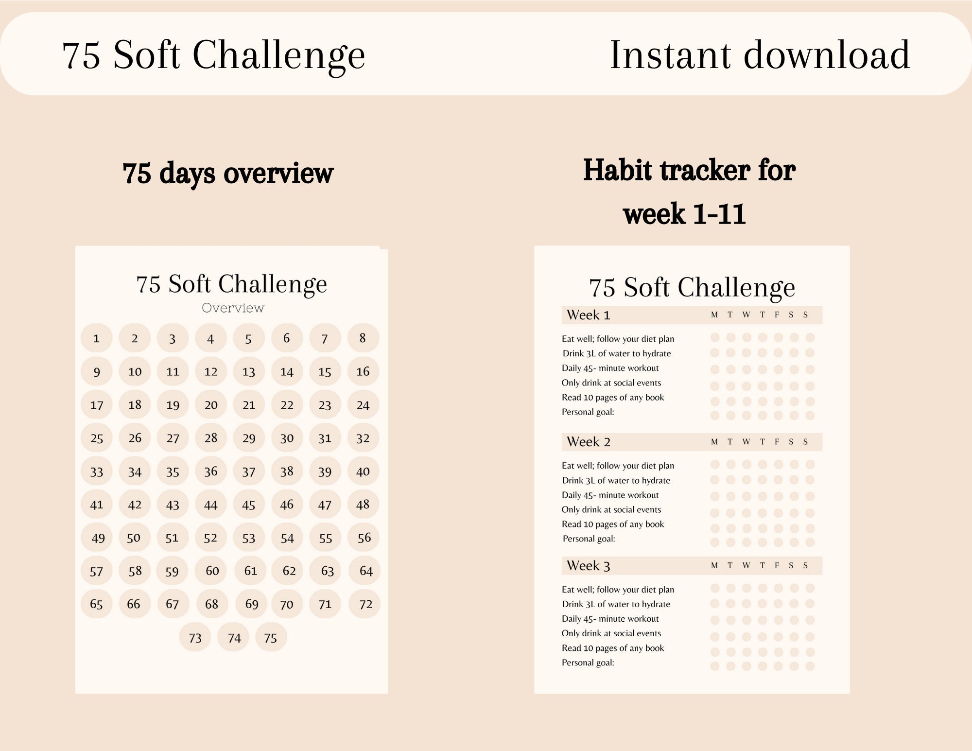 75 Soft Challenge, 75 Soft Challenge Printable, 75 Soft Challenge ...
