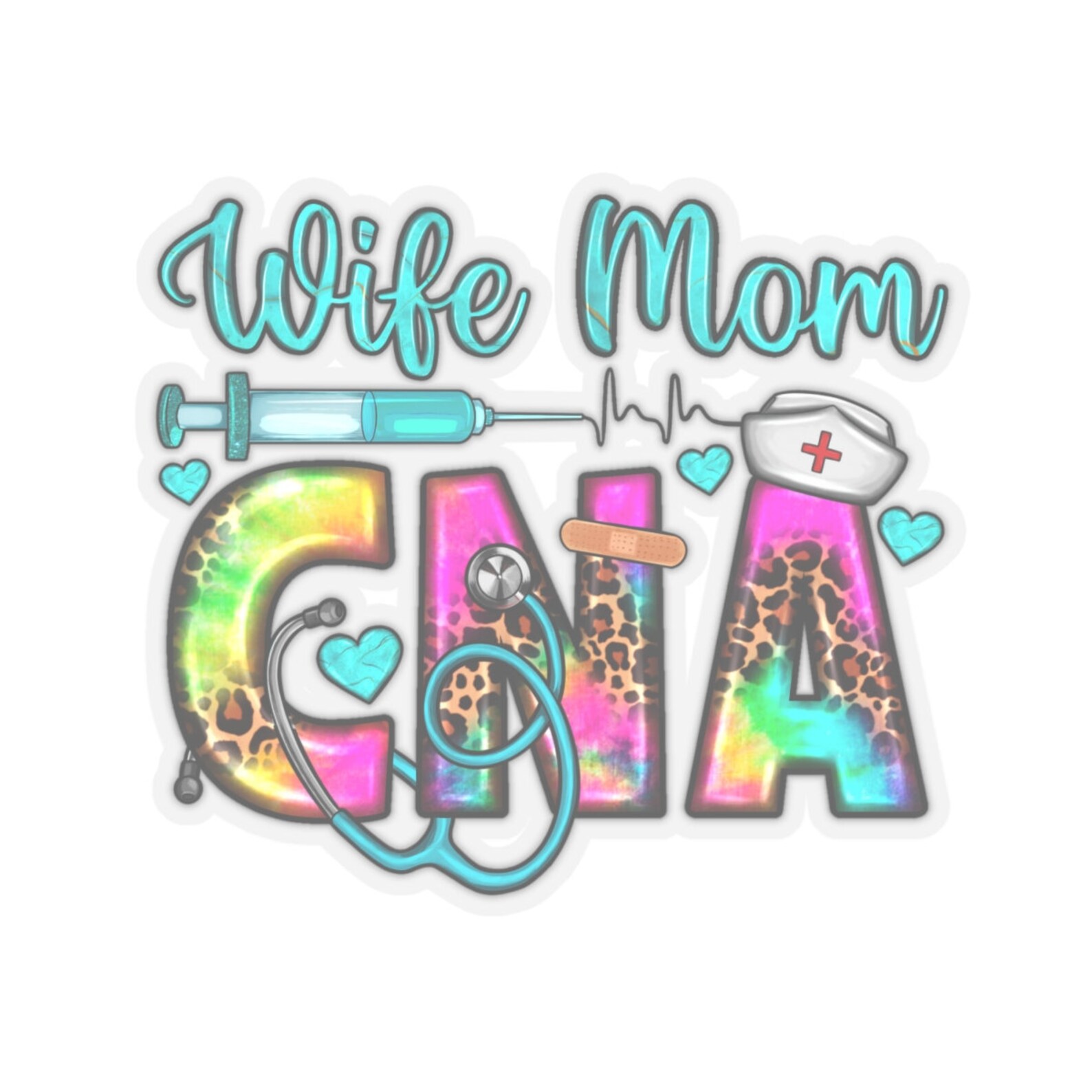 Kiss-cut Stickers, CNA Stickers, CNA, Wife, Mom, Colorful Stickers - Etsy