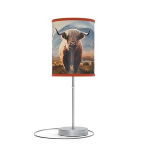Highland Cow Lamp on a Stand, US|CA Plug Gift for Highland Cow Lover ...
