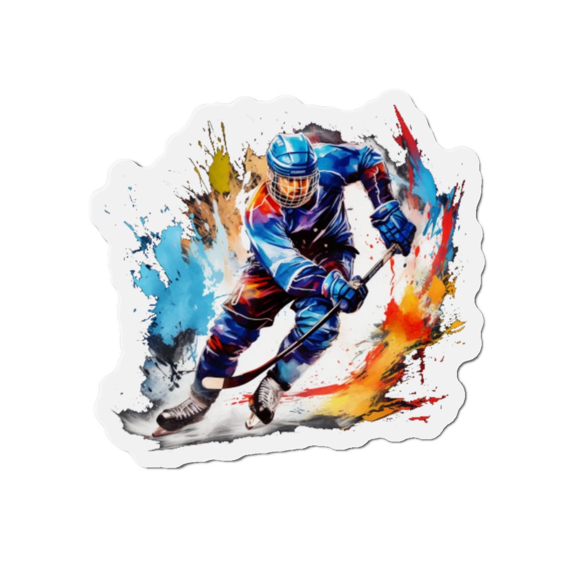 Die-cut Hockey Magnets Indoor Outdoor Vibrant Hockey Magnets Sport ...