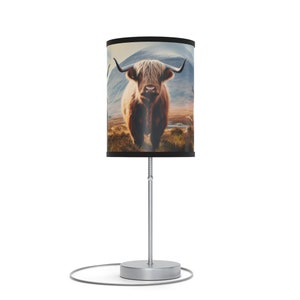 Highland Cow Lamp on a Stand, US|CA Plug Gift for Highland Cow Lover ...