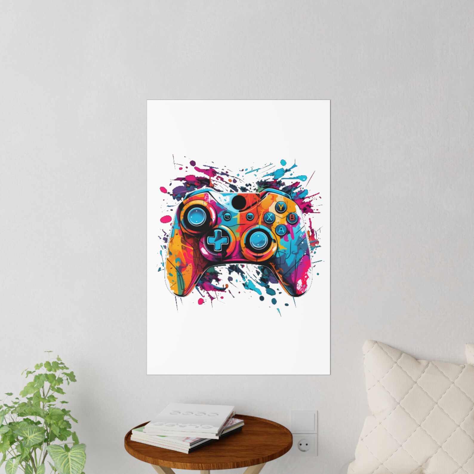 Gaming Controller Digital Clipart Gamer Abstract Art Gamer Stuff ...