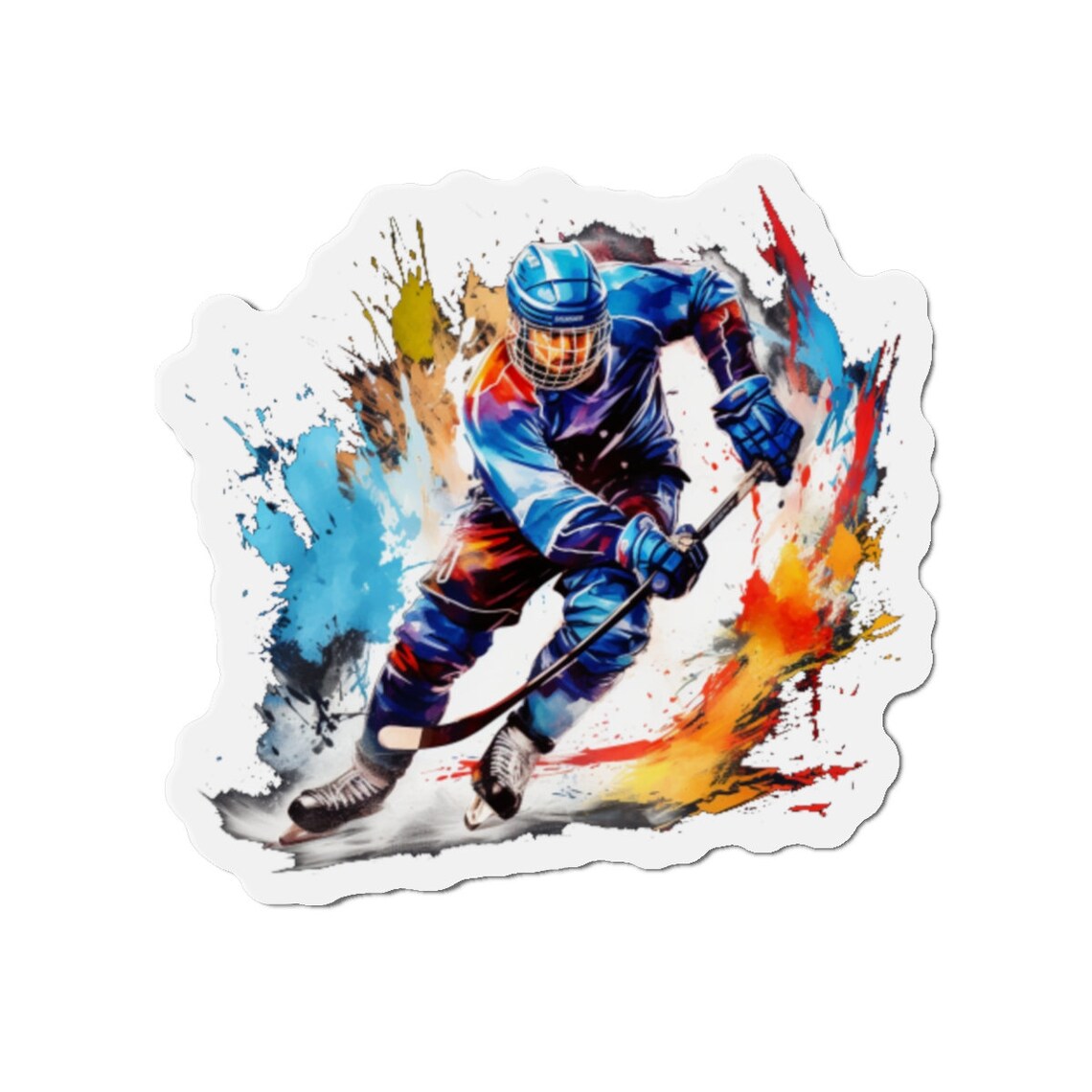 Die-cut Hockey Magnets Indoor Outdoor Vibrant Hockey Magnets Sport ...