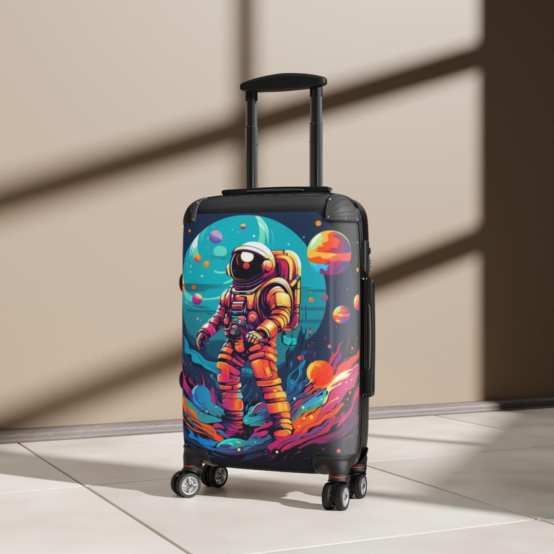 Space Voyager Suitcase - Astronaut Solar System Travel Luggage, Galaxy ...