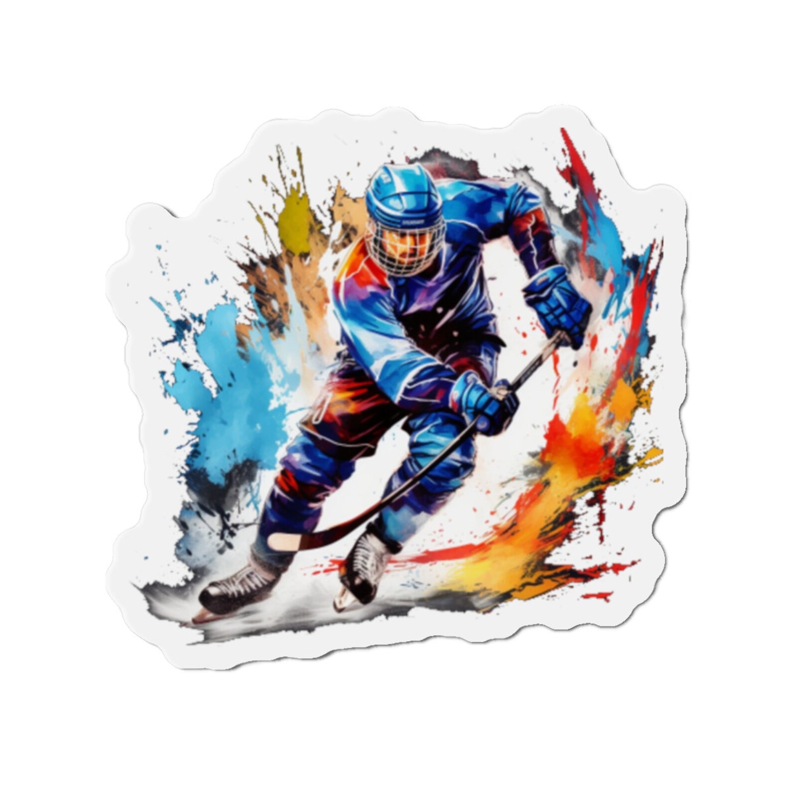 Die-cut Hockey Magnets Indoor Outdoor Vibrant Hockey Magnets Sport ...