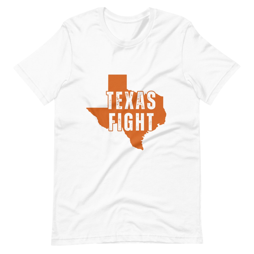 Texas Fight! University of Texas Game Day T-shirt _ White and Gray - Etsy