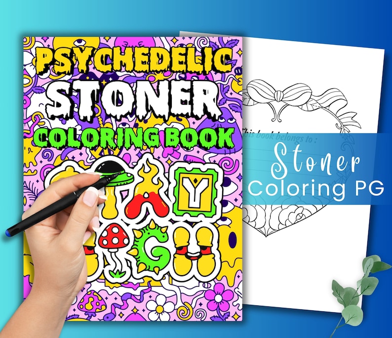 Stoner Coloring Book, Digital Download, 50 High Quality Premium Design ...
