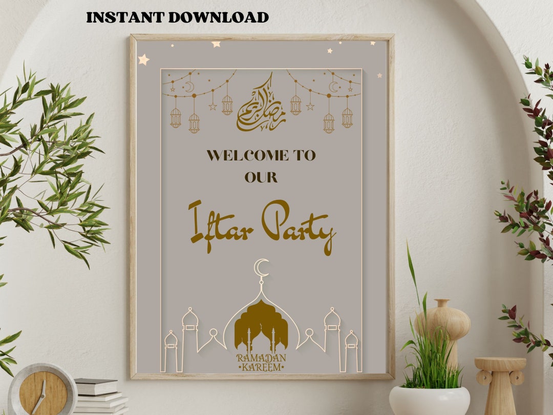 Instant Download Ramadan Iftar Party Welcome Sign, Iftar Celebration ...
