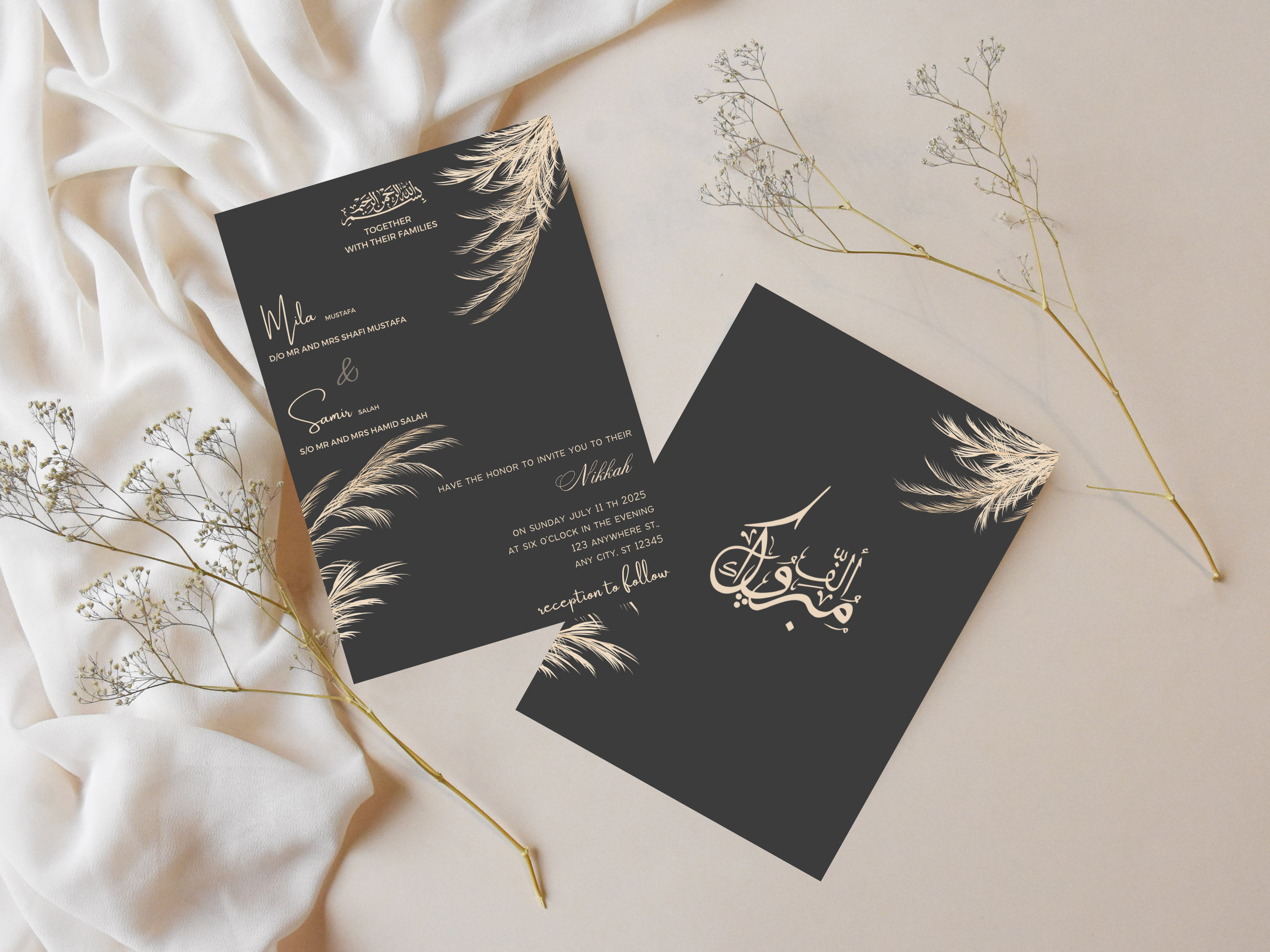 Muslim Wedding Digital Invites Wedding Invitation Muslim & - Etsy