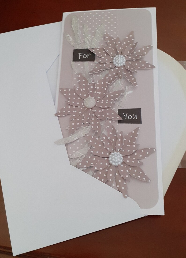 Card, Flowers for You - Etsy