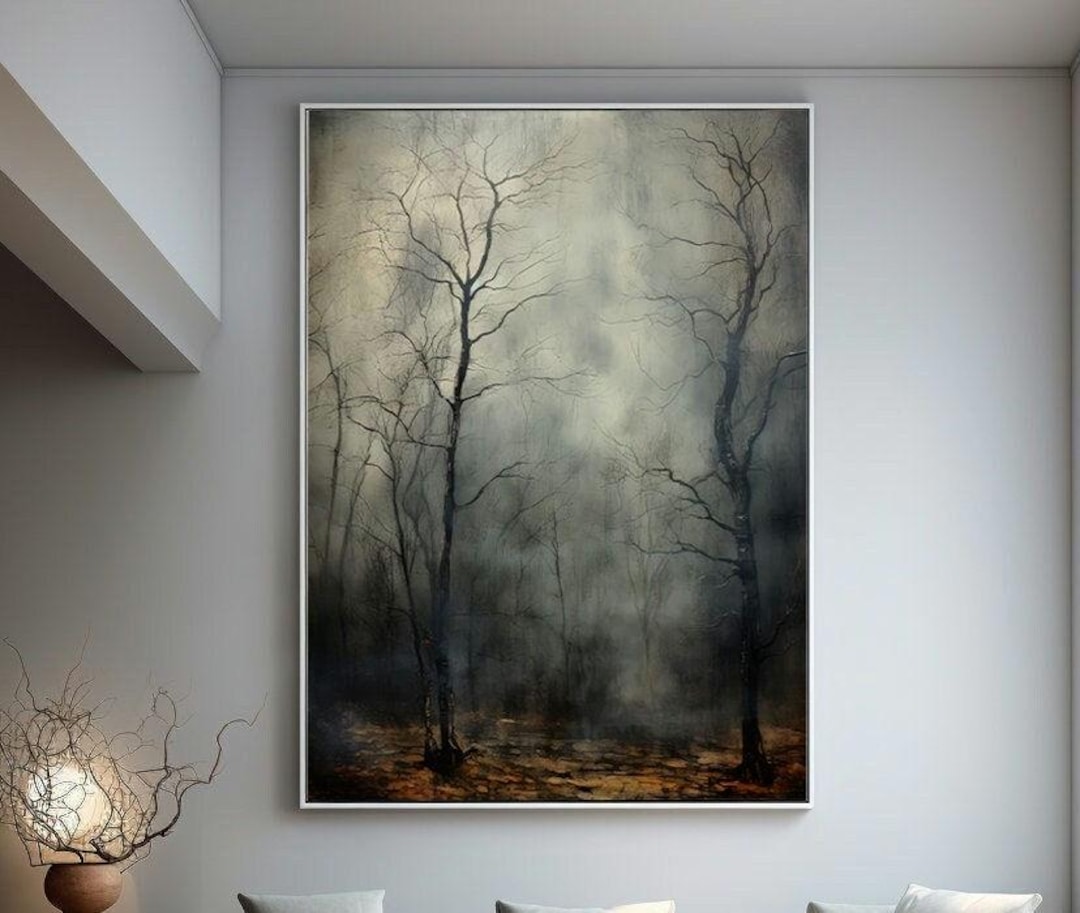 Smoky Forest Landscape Print: Gothic Nature Art (digital Download - Etsy