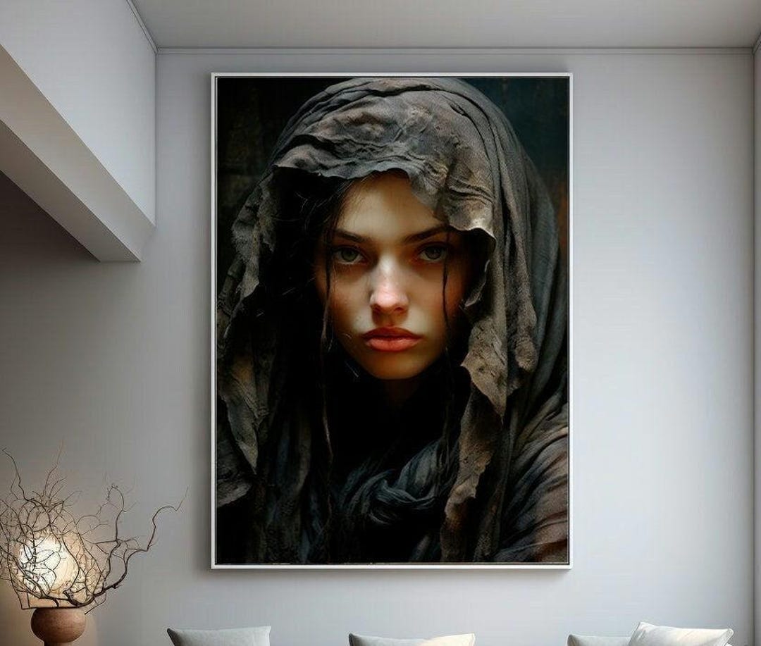 Veiled Lady Victorian Lady Art Print Woman Poster Print Dark Academia ...